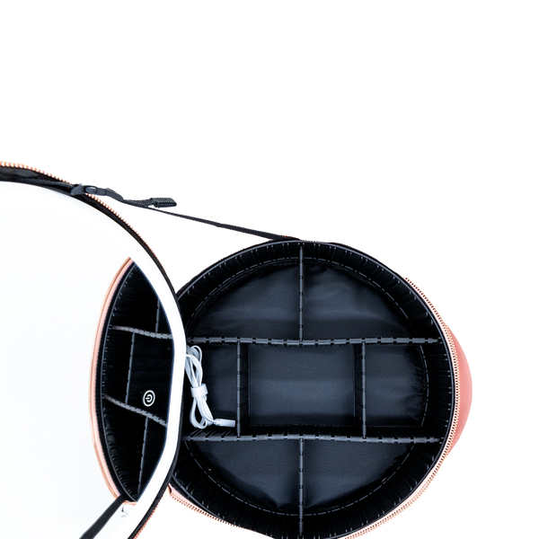 Round Cosmetic Case with Light Mirror - Cosmetic For Sale | Simply ...