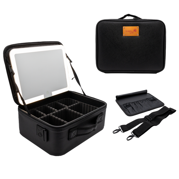Travel Case With Detachable LED Mirror | Simply Bella Cosmetics