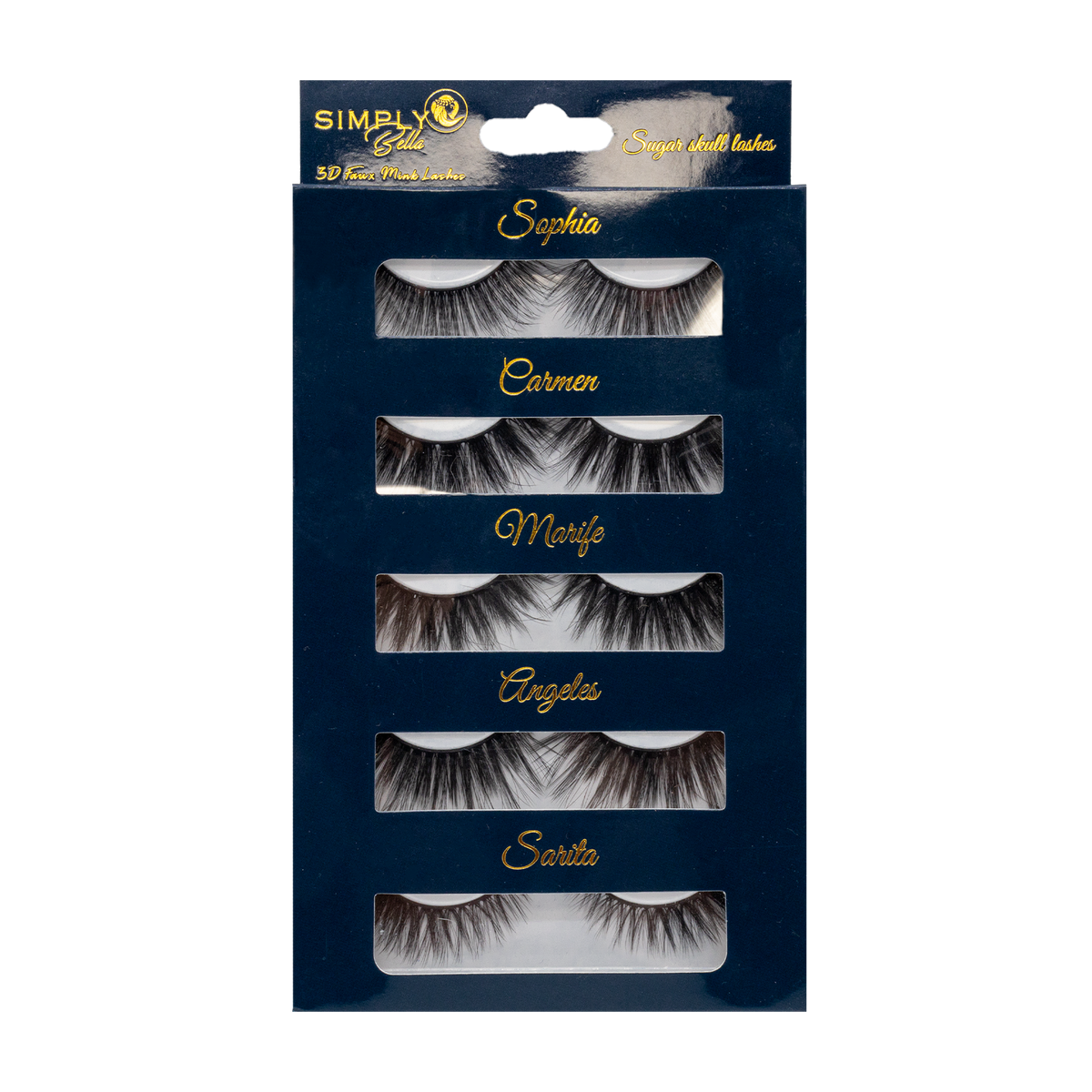 Sugar Skull Lashes Set - 5 Piece set - Simply Bella Cosmetics